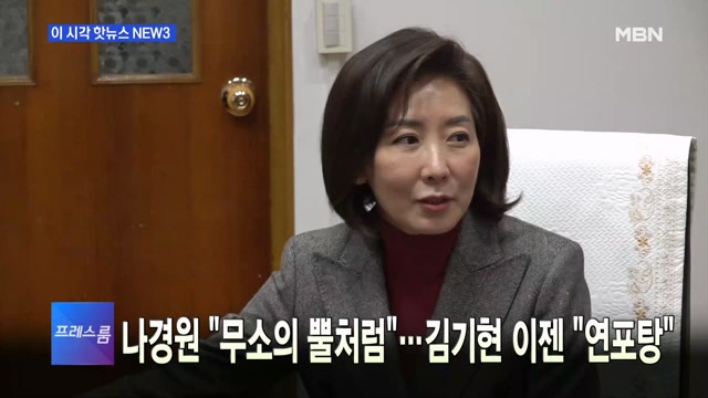 [MBN 프레스룸] NEW3 : 나경원 "무소의 뿔처럼" / 전자발찌 끊고 도주하면 신상공개 / 검찰, 이재명 또 소환